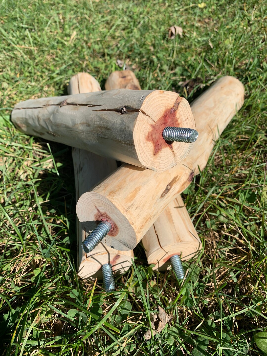 Cedar Log Legs/ Walnut Log Legs/ Oak Log Legs/ White Ash Legs/ Table ...