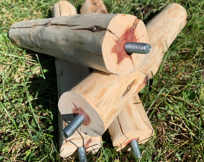 Cedar Log Legs/ Walnut Log Legs/ Oak Log Legs/ White Ash Legs/ Table ...