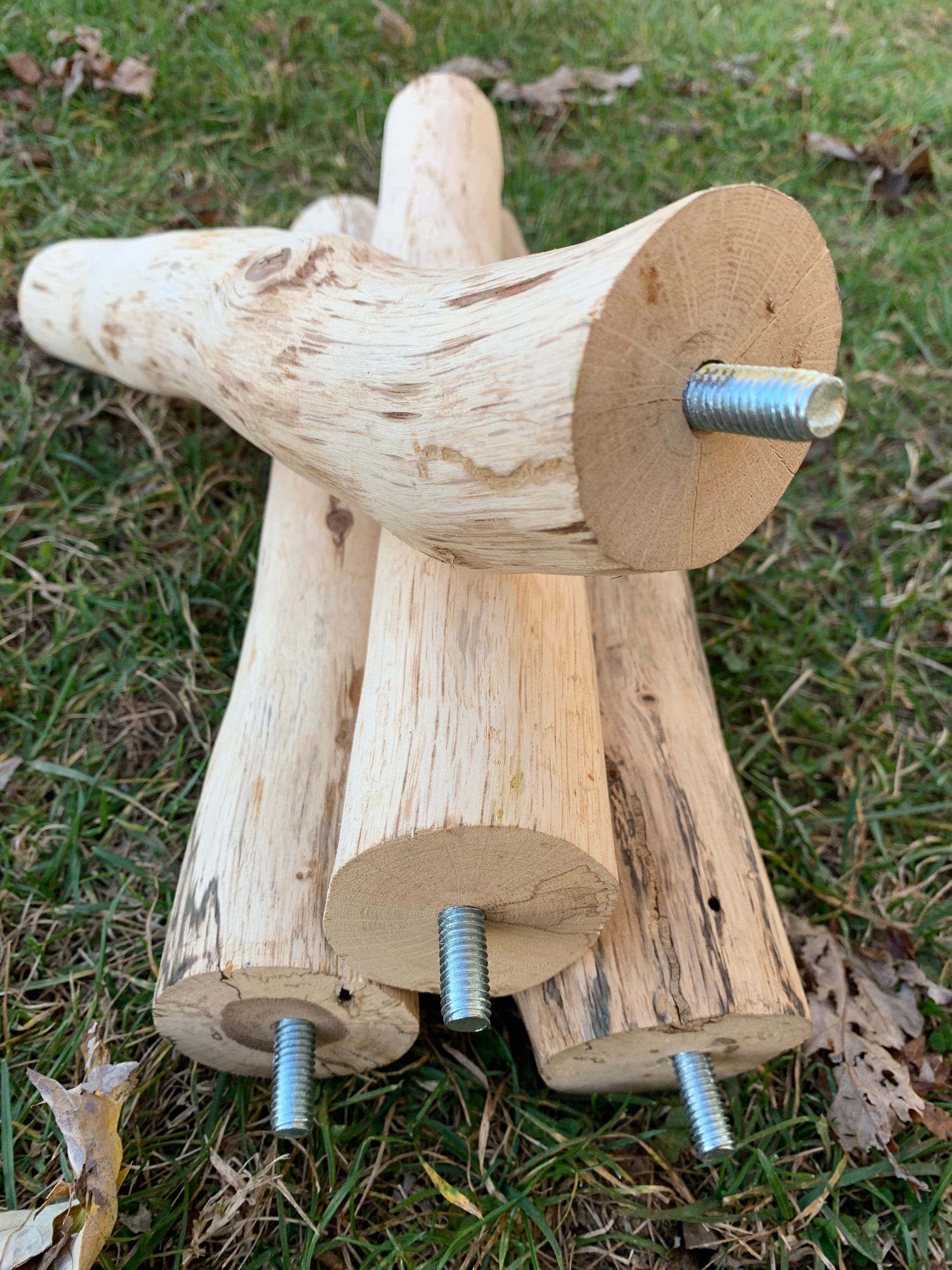 Cedar Log Legs/ Walnut Log Legs/ Oak Log Legs/ White Ash Legs/ - Etsy