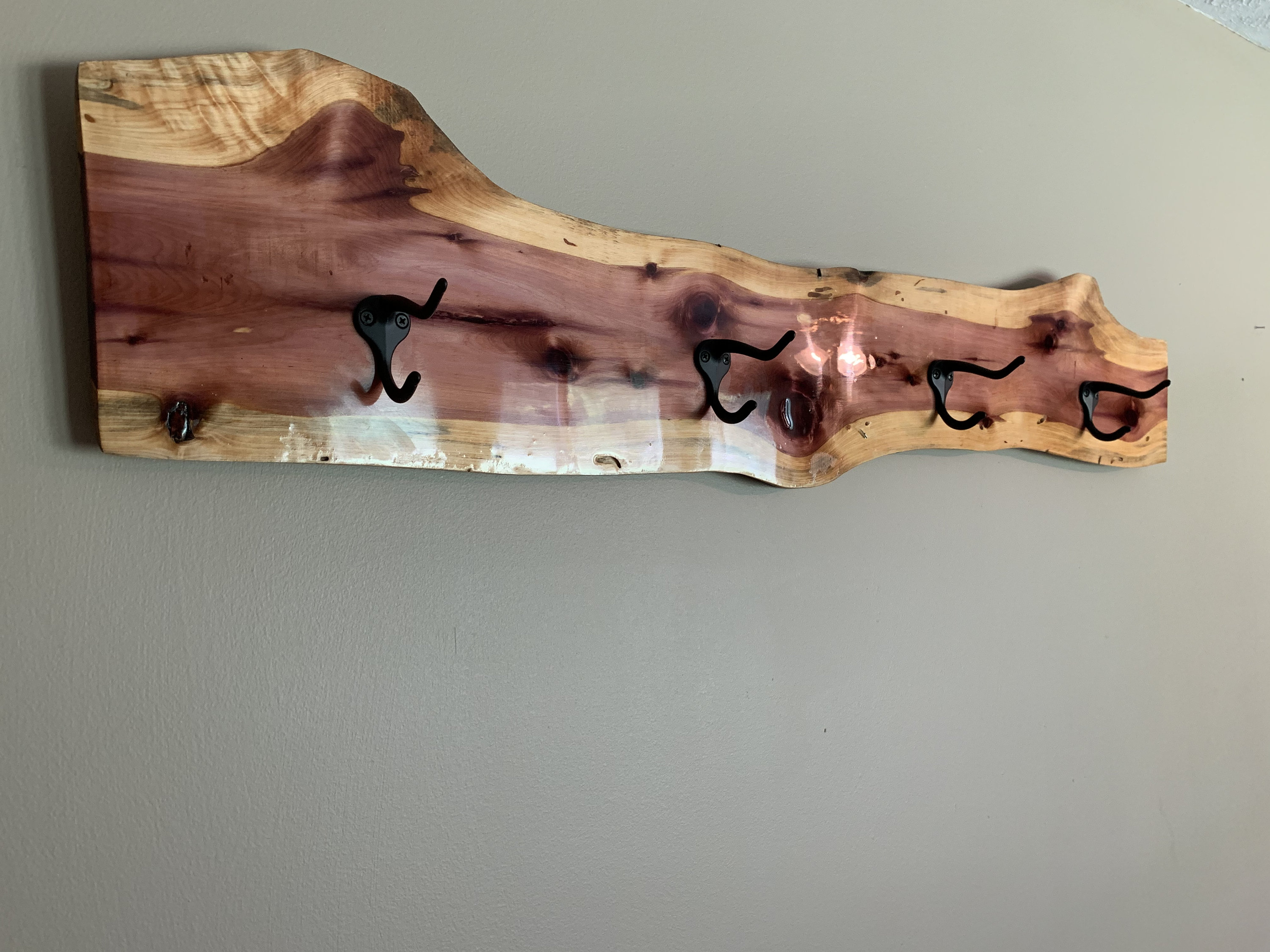 Cedar Coat Rack / Live Edge Coat Rack / Coat Rack/ Rustic Decor/ Home ...