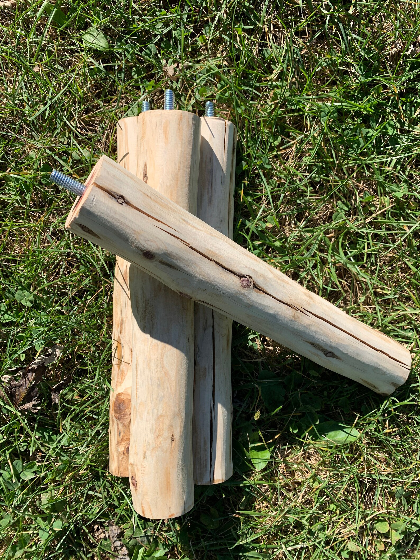 Cedar Log Legs/ Walnut Log Legs/ Oak Log Legs/ Table Legs - Etsy