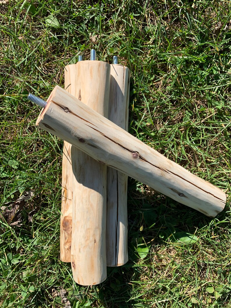 Cedar Log Legs/ Walnut Log Legs/ Oak Log Legs/ Table Legs - Etsy
