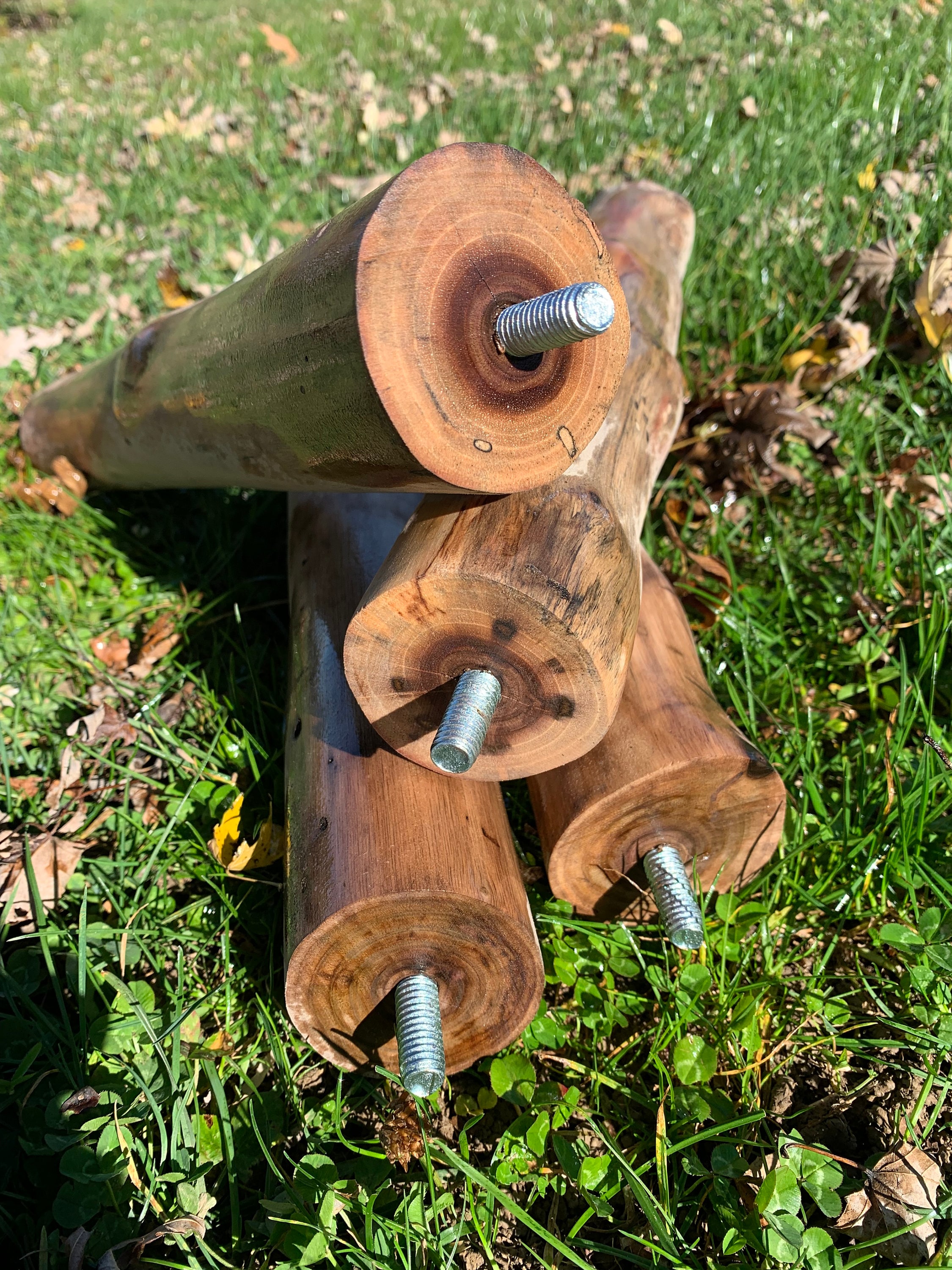 Cedar Log Legs/ Walnut Log Legs/ Oak Log Legs/ White Ash Legs/ - Etsy