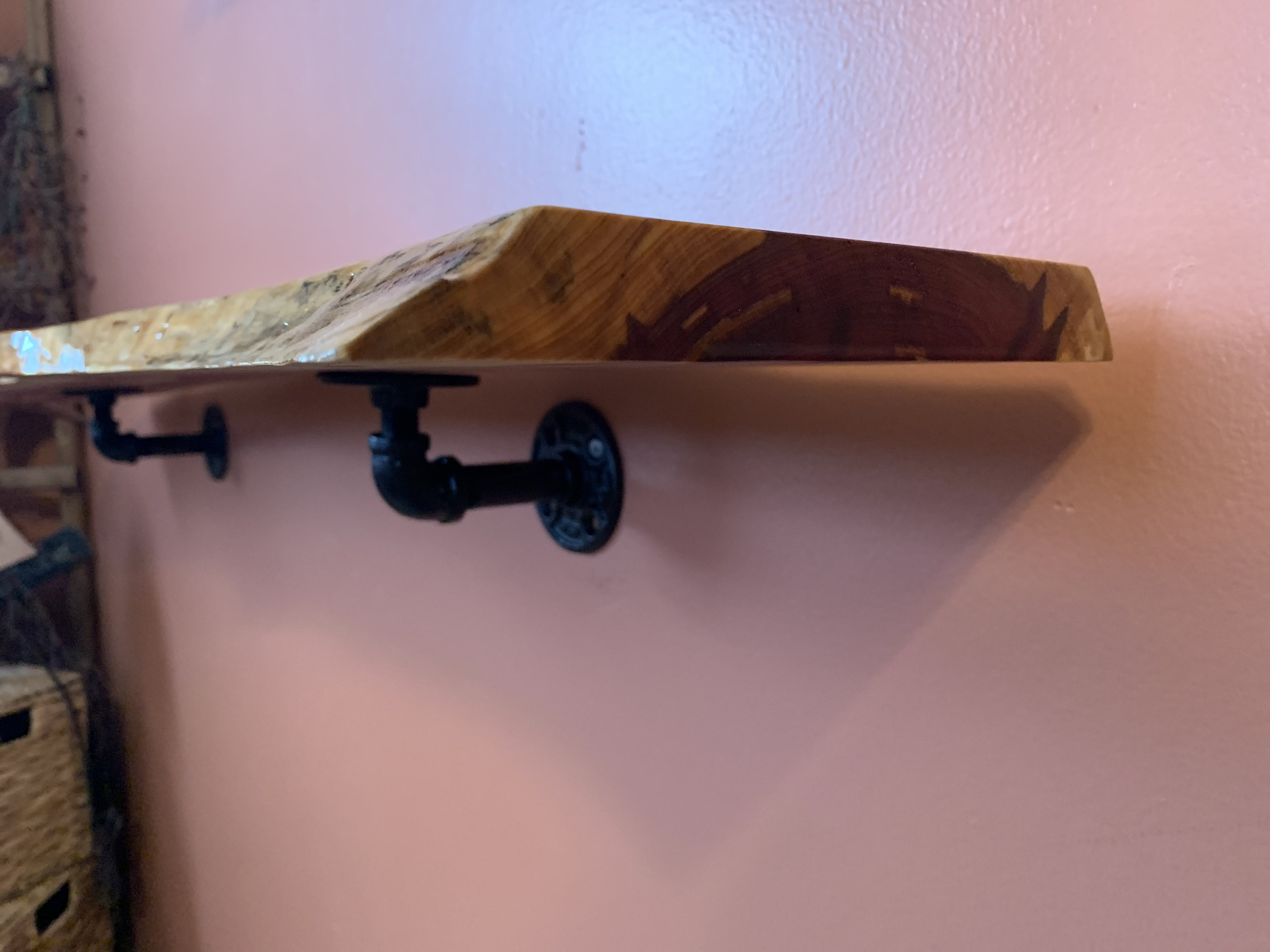 Floating Shelf Cedar Shelf Live Edge Shelf Solid Red Cedar Rustic Edge ...