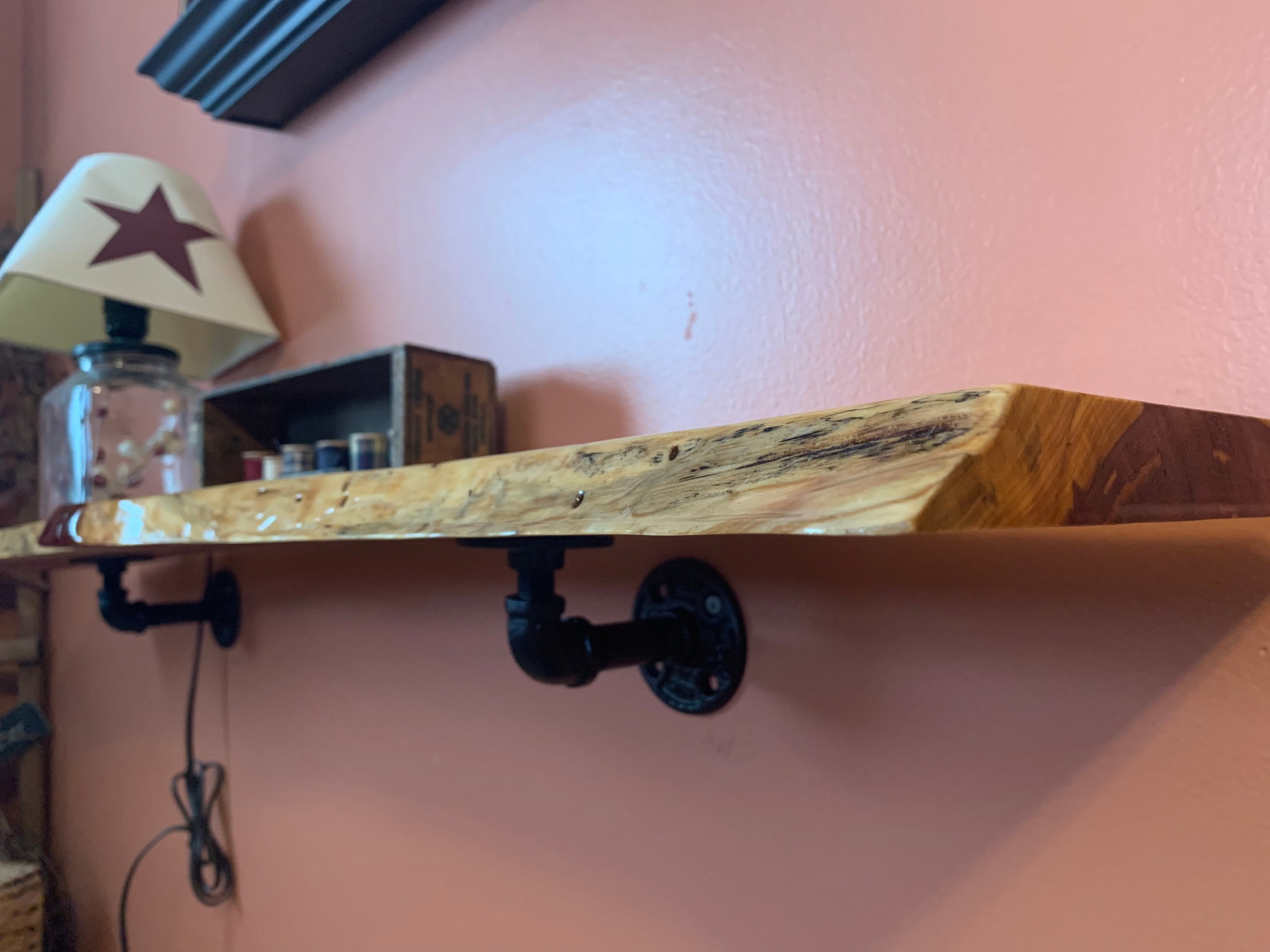Floating Shelf Cedar Shelf Live Edge Shelf Solid Red Cedar Rustic Edge Shelf Gift Rustic Home ...