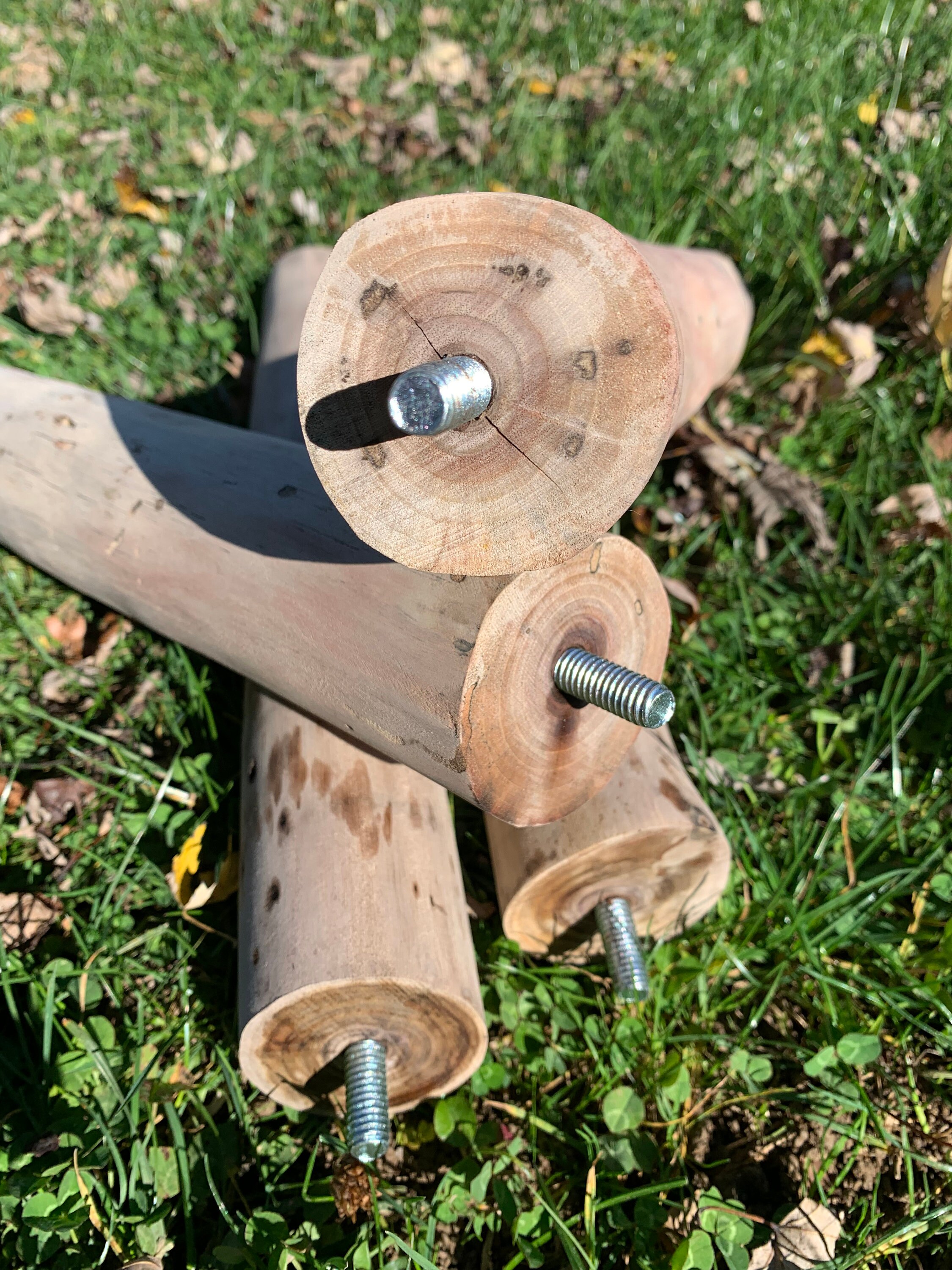 Cedar Log Legs/ Walnut Log Legs/ Oak Log Legs/ White Ash Legs/ - Etsy