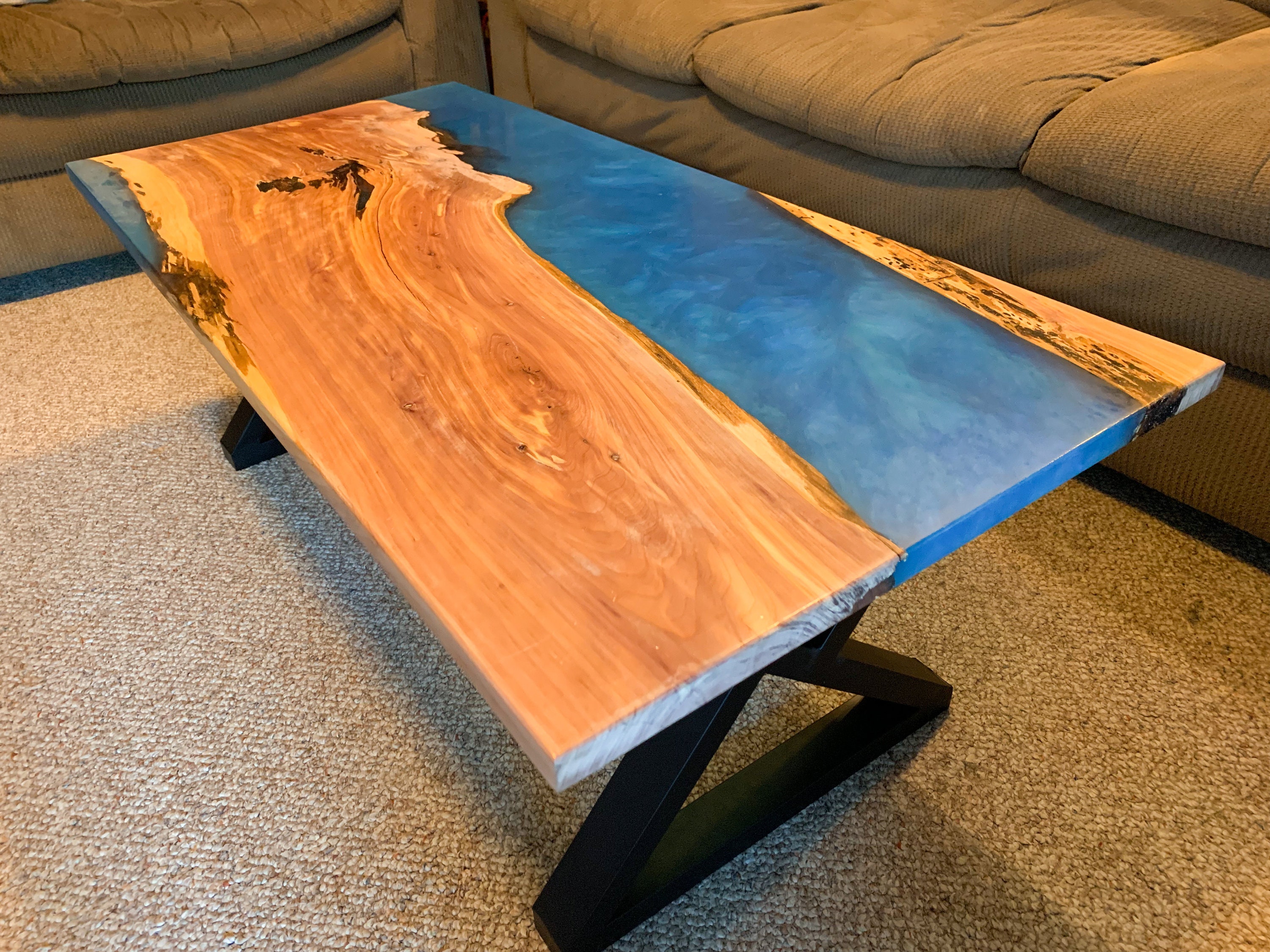 Epoxy River Table/ Cedar Table/ Epoxy Cedar Table/ Cedar Coffee Table ...