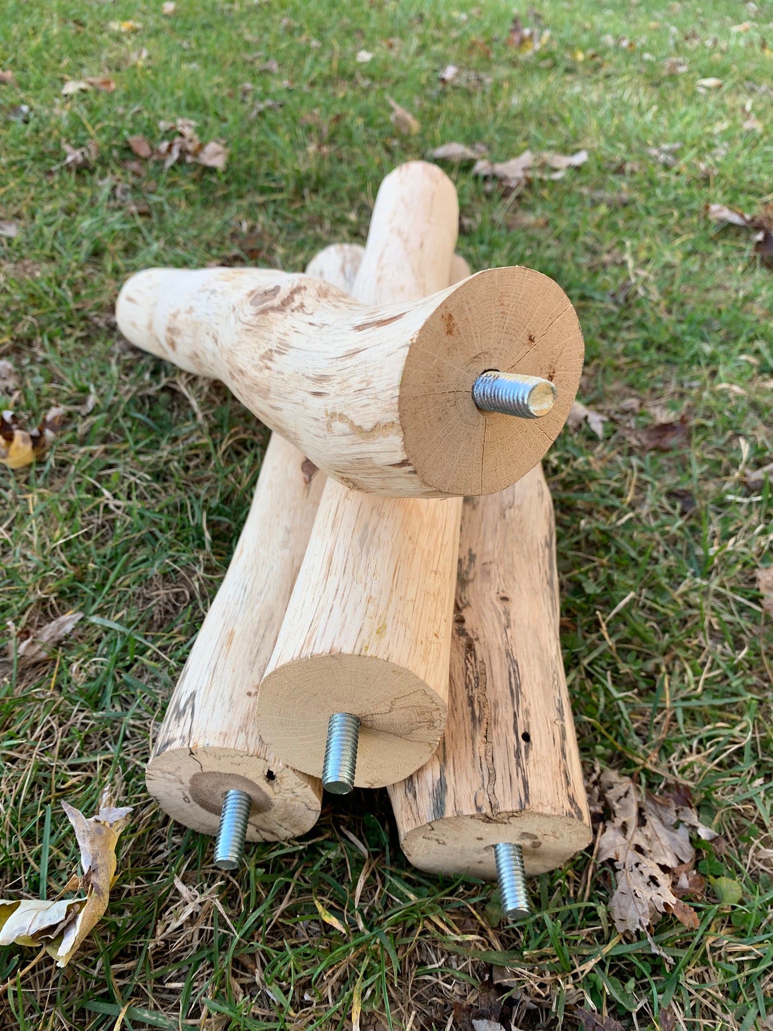 Cedar Log Legs/ Walnut Log Legs/ Oak Log Legs/ White Ash Legs/ - Etsy