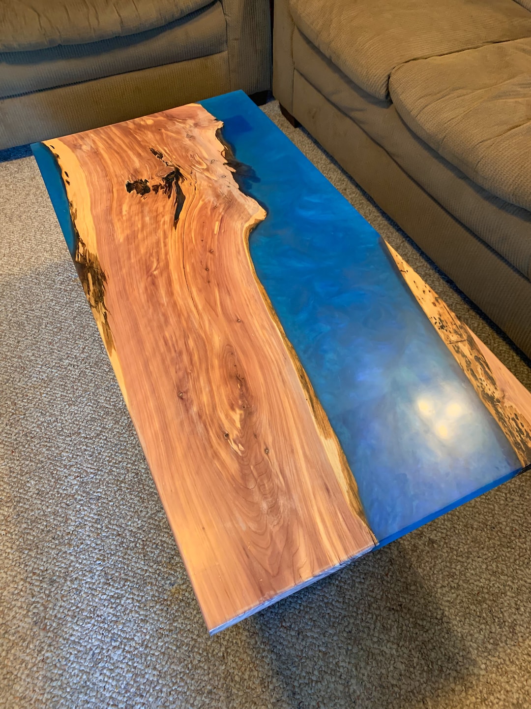 Epoxy River Table/ Cedar Table/ Epoxy Cedar Table/ Cedar Coffee Table ...