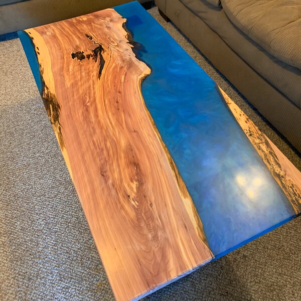 Red Cedar Epoxy Table - Etsy