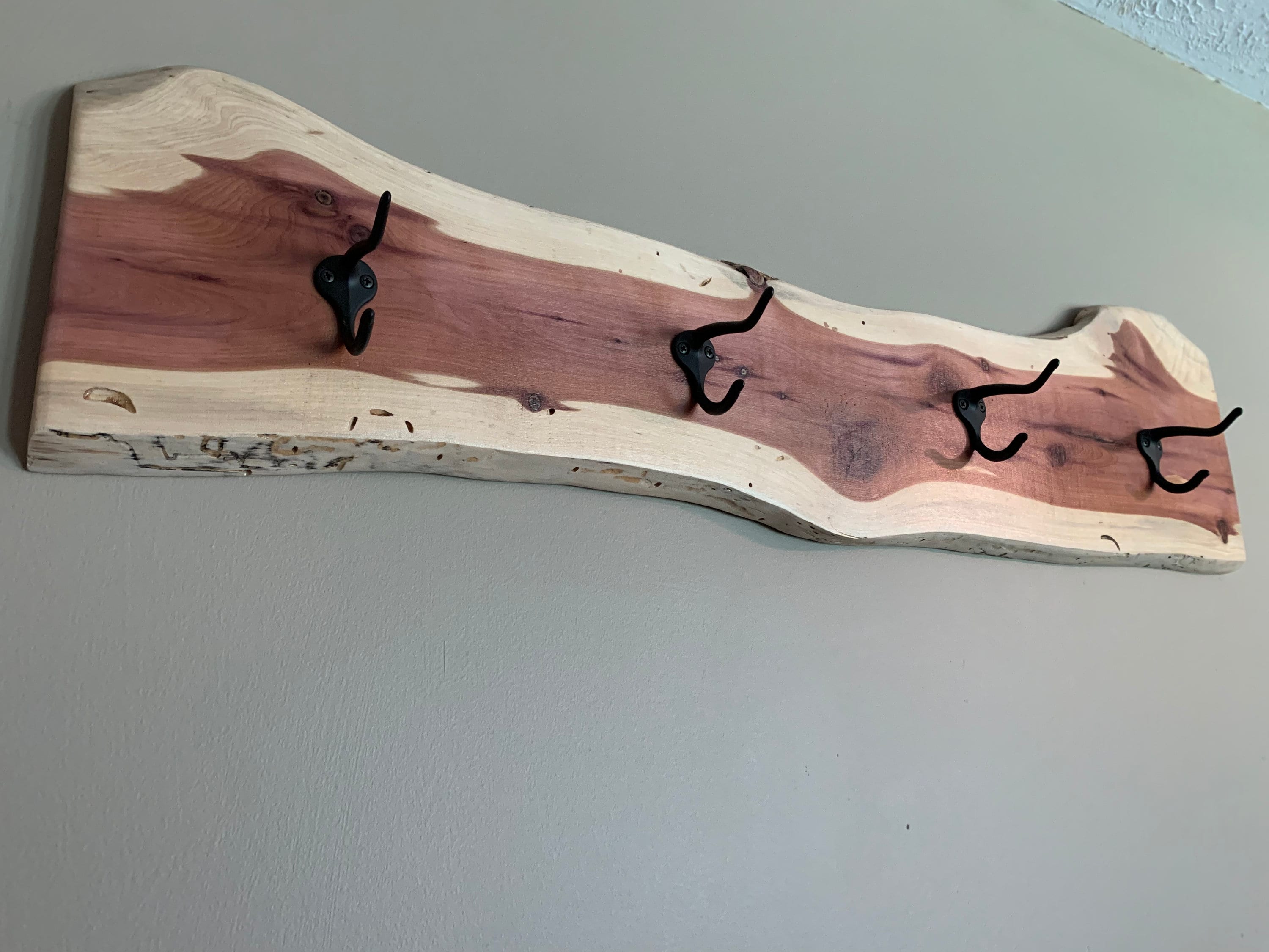 Cedar Coat Rack / Live Edge Coat Rack / Coat Rack/ Rustic Decor/ Home ...