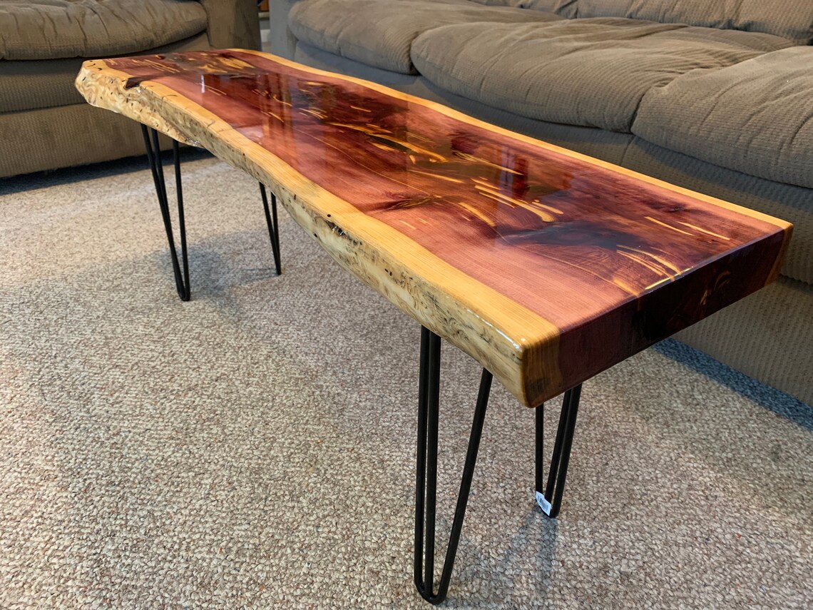Cedar Coffee Table/ Live Edge Coffee Table/ Red Cedar End - Etsy