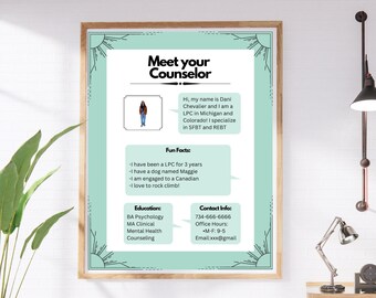 Meet Your School Counselor Template: Editable Microsoft Word, Instant ...