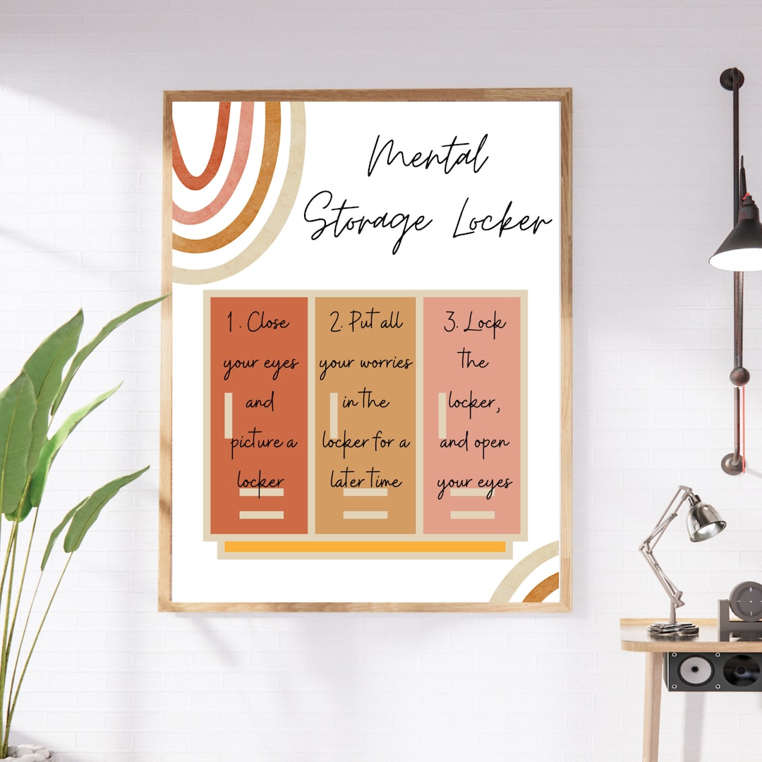 BOHO School Counselor Print | Grounding Techniques Mental Storage ...