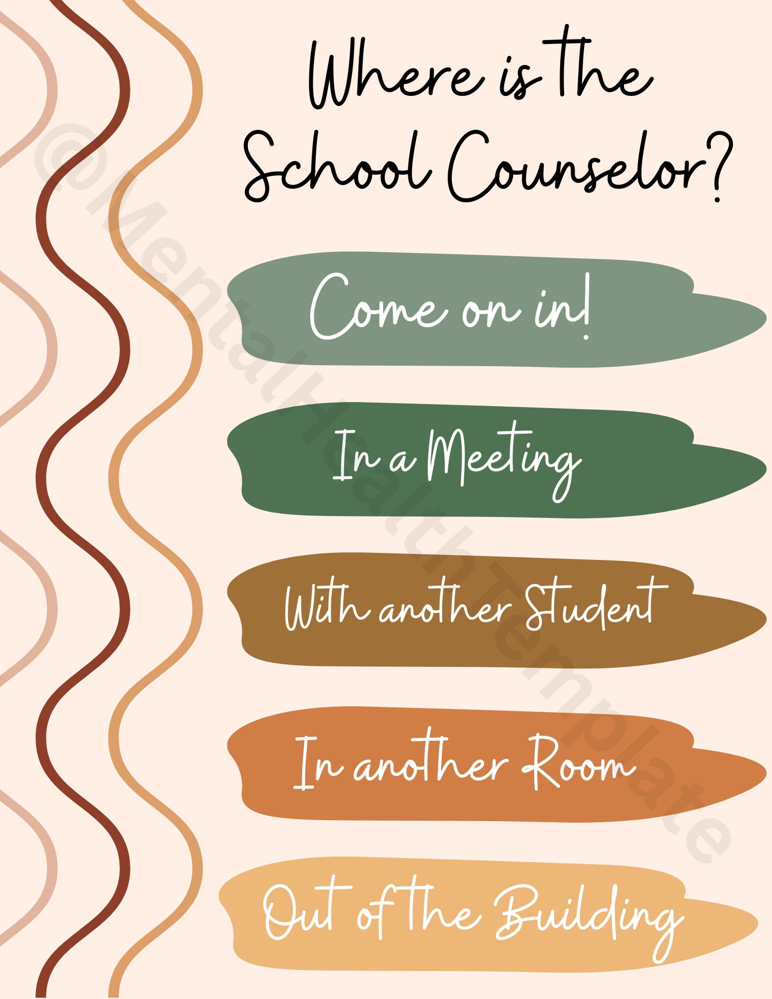 Where is the School Counselor Cute Office Print: School Counselor ...