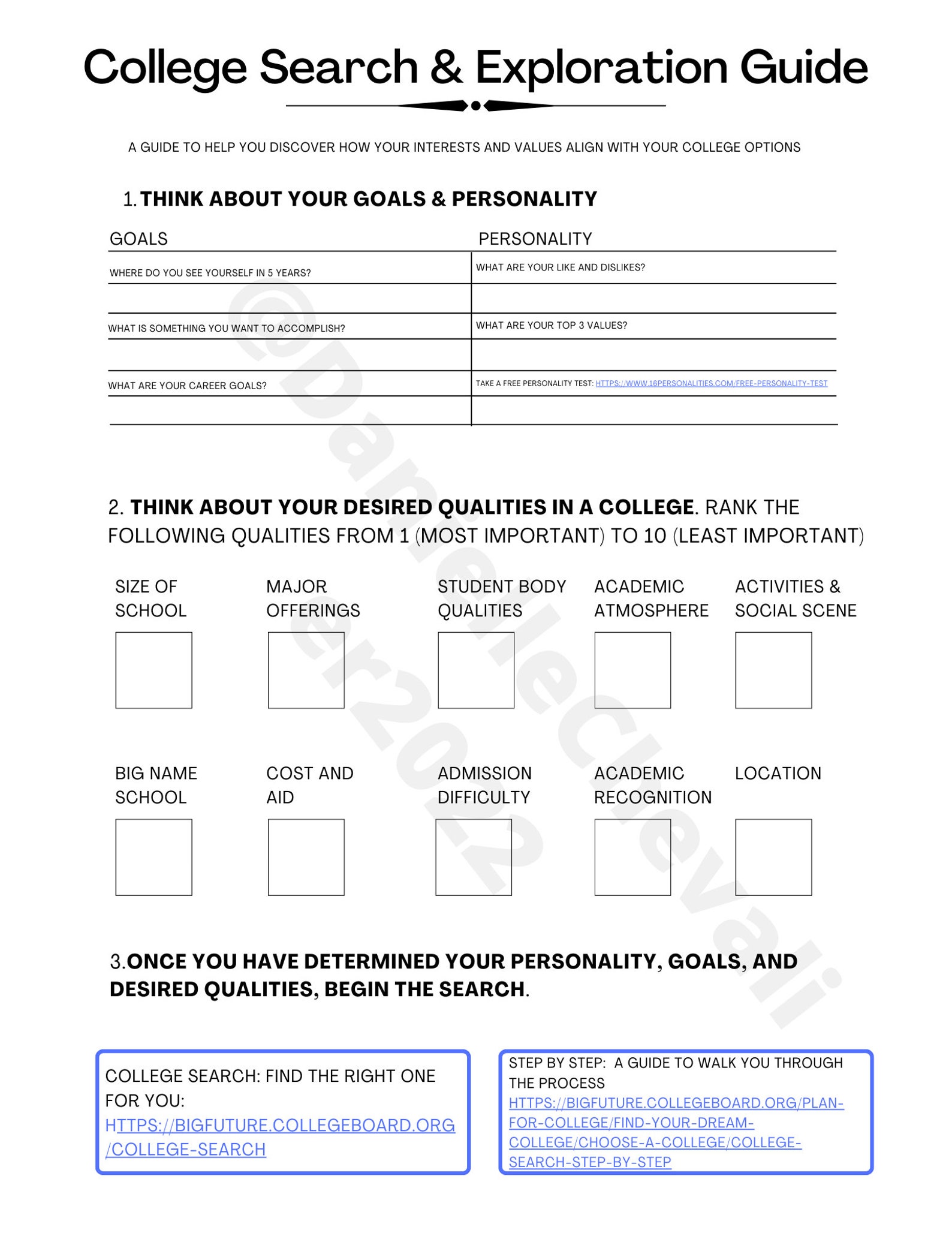 Ultimate College Application Planner and Checklist | Printable ...