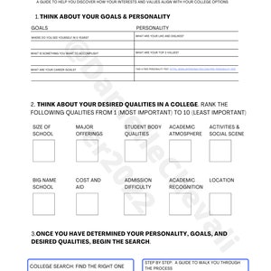 Ultimate College Application Planner and Checklist | Printable ...