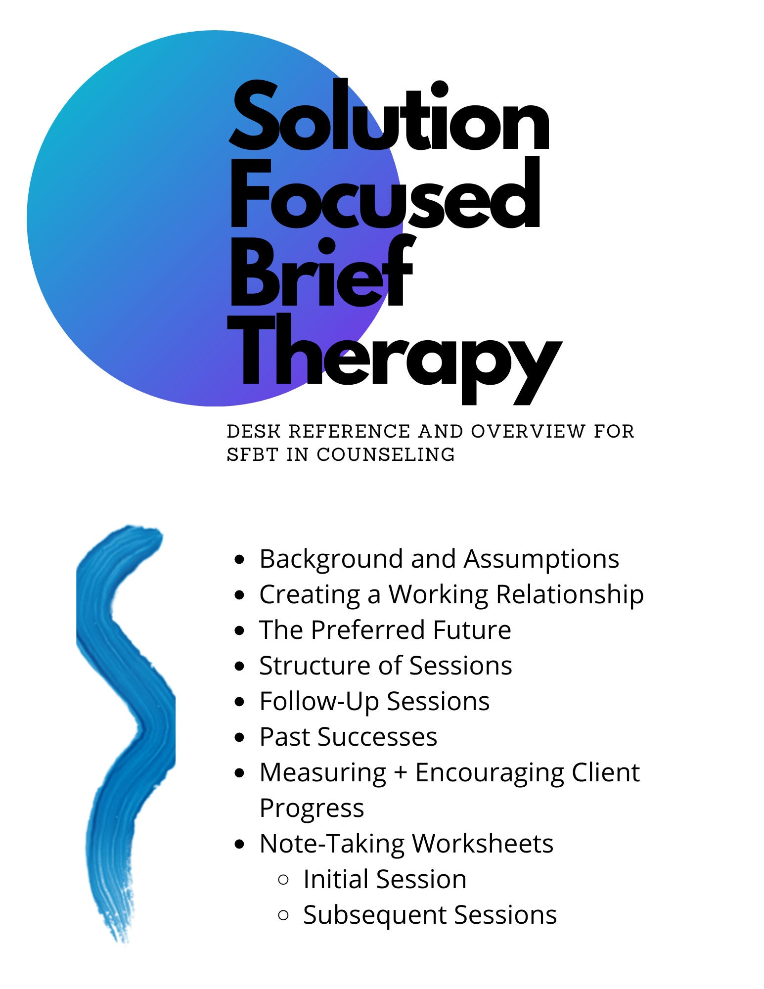 Therapy Guide Bundle SFBT, REBT Overviews and Guides, Therapy ...