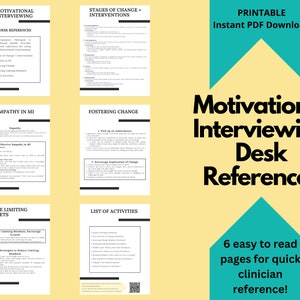 Motivational Interviewing Worksheets Discount Bundle | 20 Motivational ...