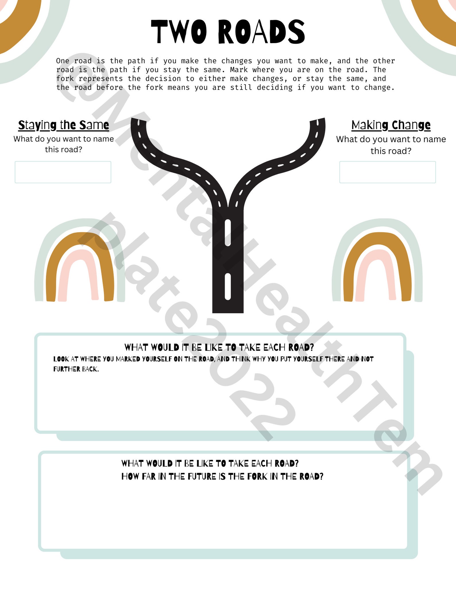 Motivational Interviewing Worksheet Bundle BOHO Child MI - Etsy