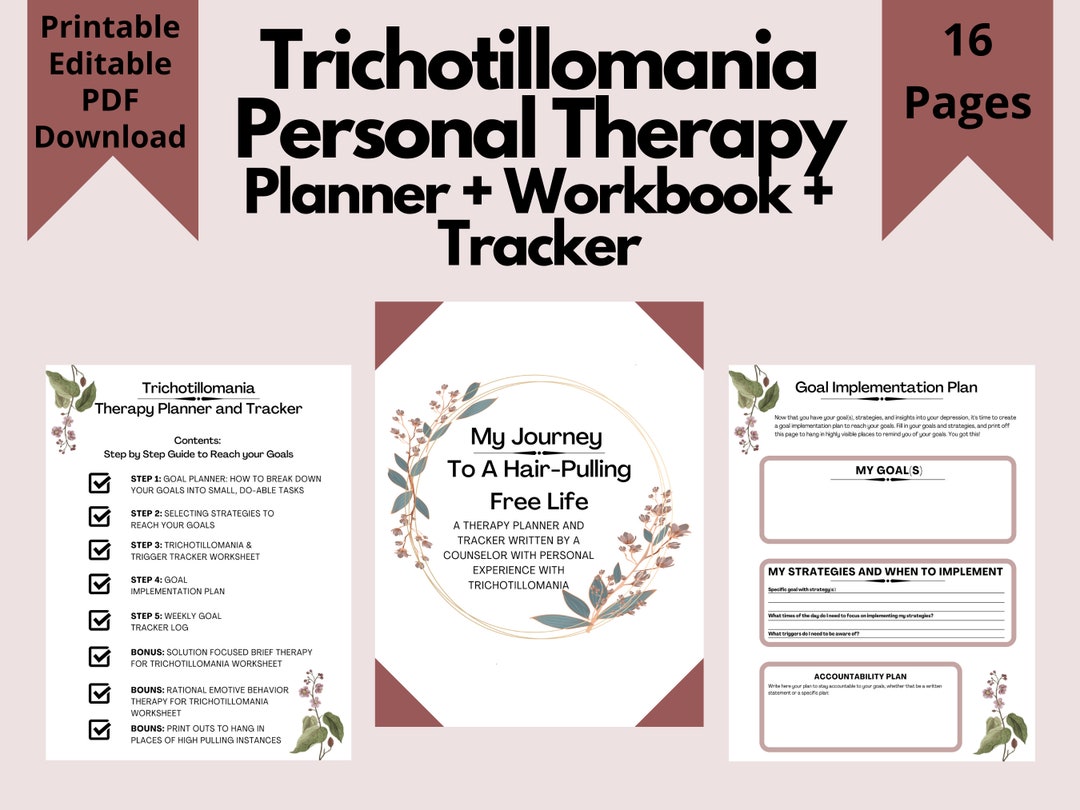 Trichotillomania Therapy Journal Planner Workbook (Download Now) - Etsy