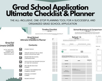 Ultimate College Application Planner and Checklist Printable, Editable ...