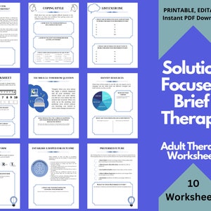 SFBT Worksheets Solution Focused Brief Therapy Worksheets - Etsy