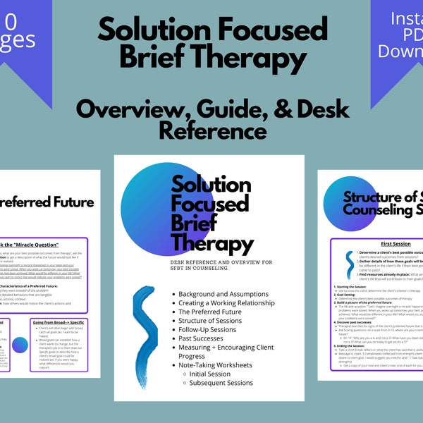 Solution Focused Worksheets - Etsy