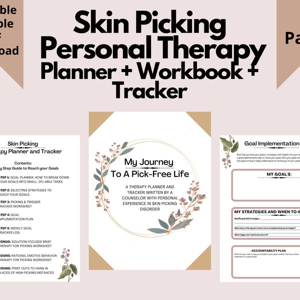 Skin Picking Worksheets - Etsy UK