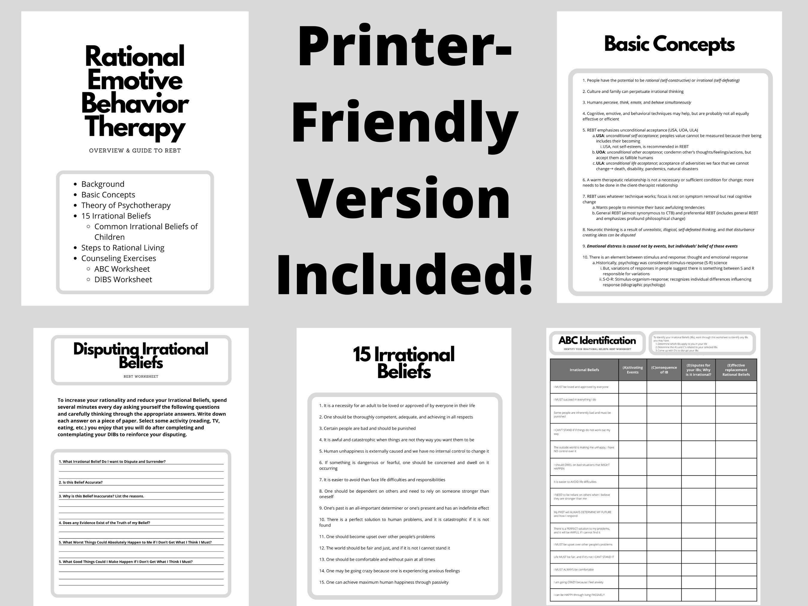 Rational Emotive Behavior Therapy Overview and Guide | Therapy Resource ...