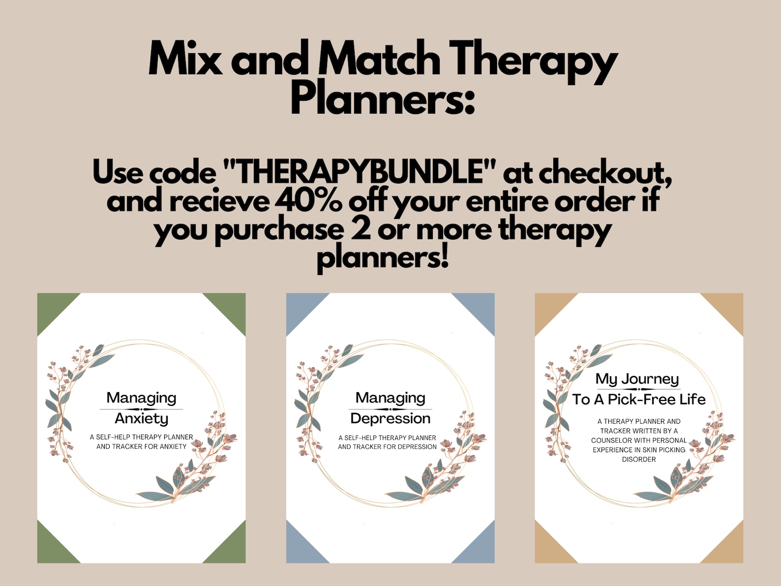 Skin Picking Therapy Journal, Planner, Workbook, and Tracker ...