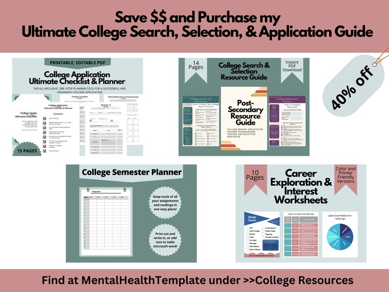 Ultimate College Application Planner and Checklist | Printable ...
