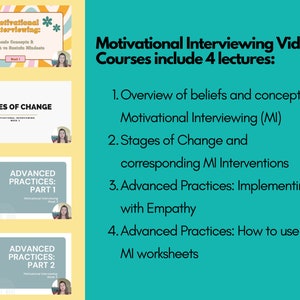 Motival Interviewing Video Course and Worksheets: Learn How to Use MI in Education, Counseling ...