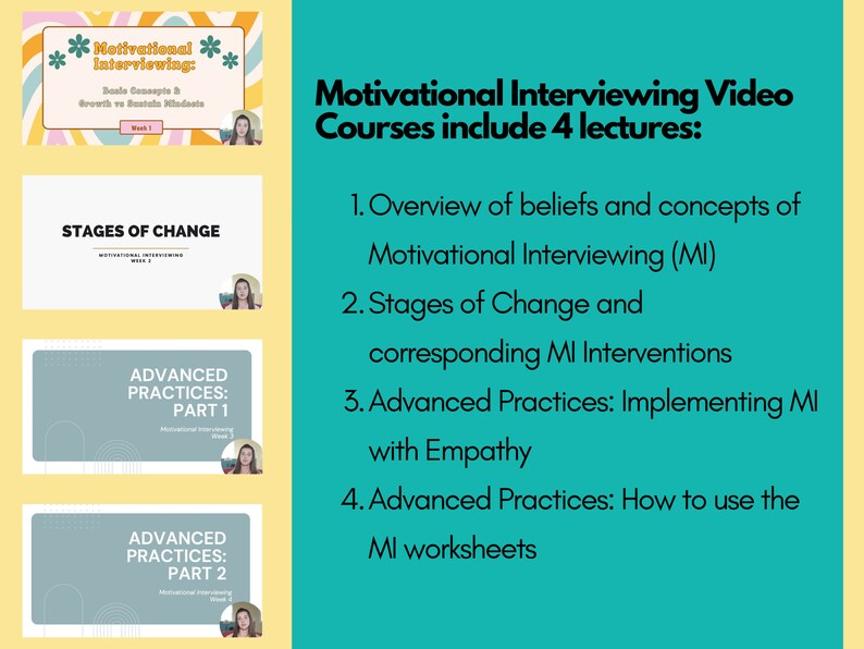 Motival Interviewing Video Course and Worksheets: Learn How to Use MI ...