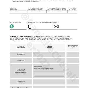 Ultimate College Application Planner and Checklist | Printable ...