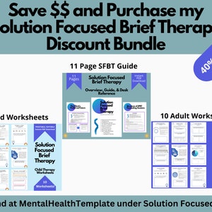 SFBT Worksheets; Solution Focused Brief Therapy Worksheets, Therapy ...