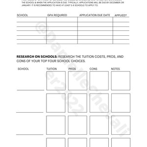 Ultimate College Application Planner and Checklist | Printable ...