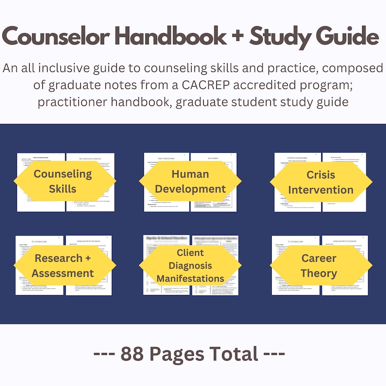 Counseling Handbook Study Guide Comprehensive Notes on Counseling ...