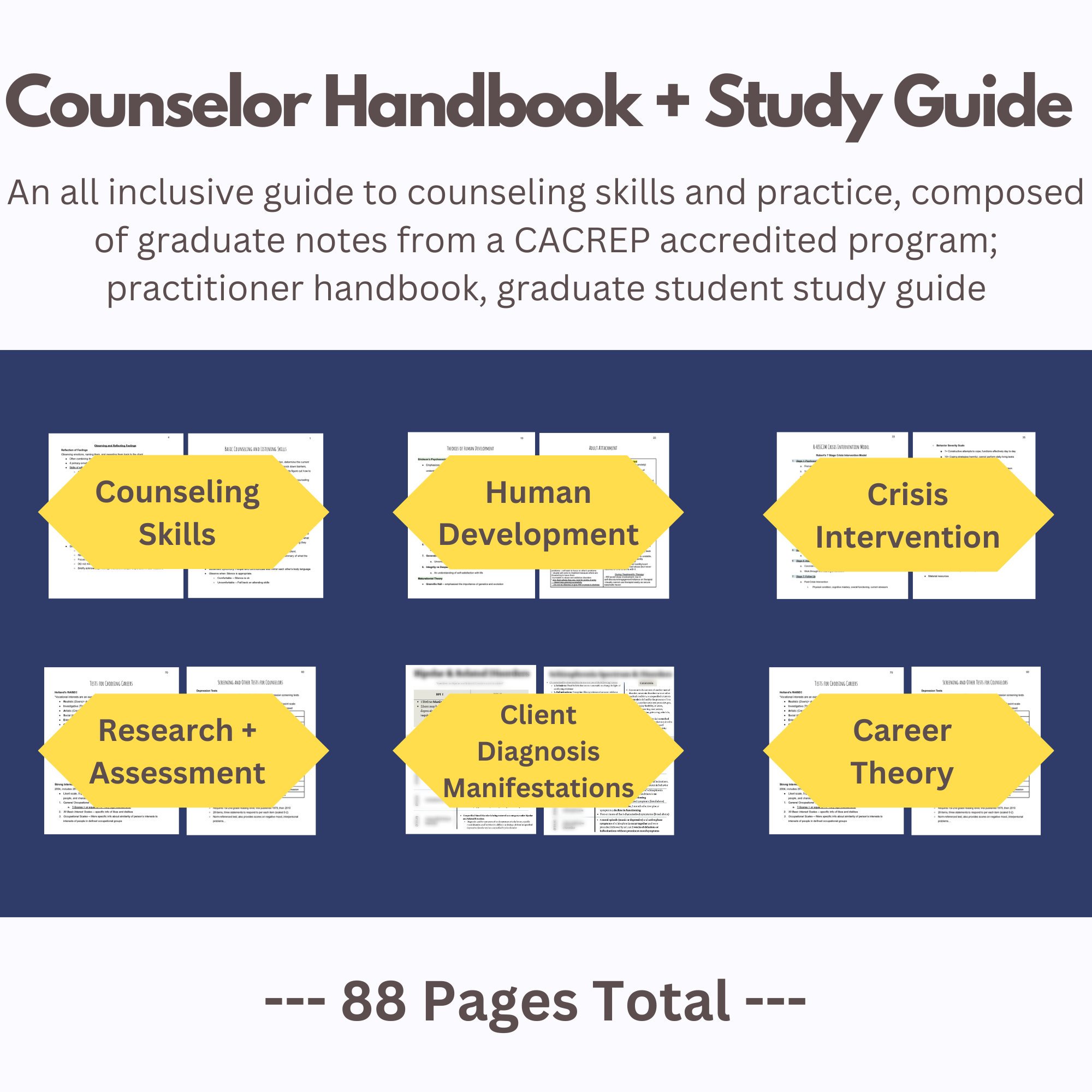 Counseling Handbook Study Guide Comprehensive Notes on Counseling ...