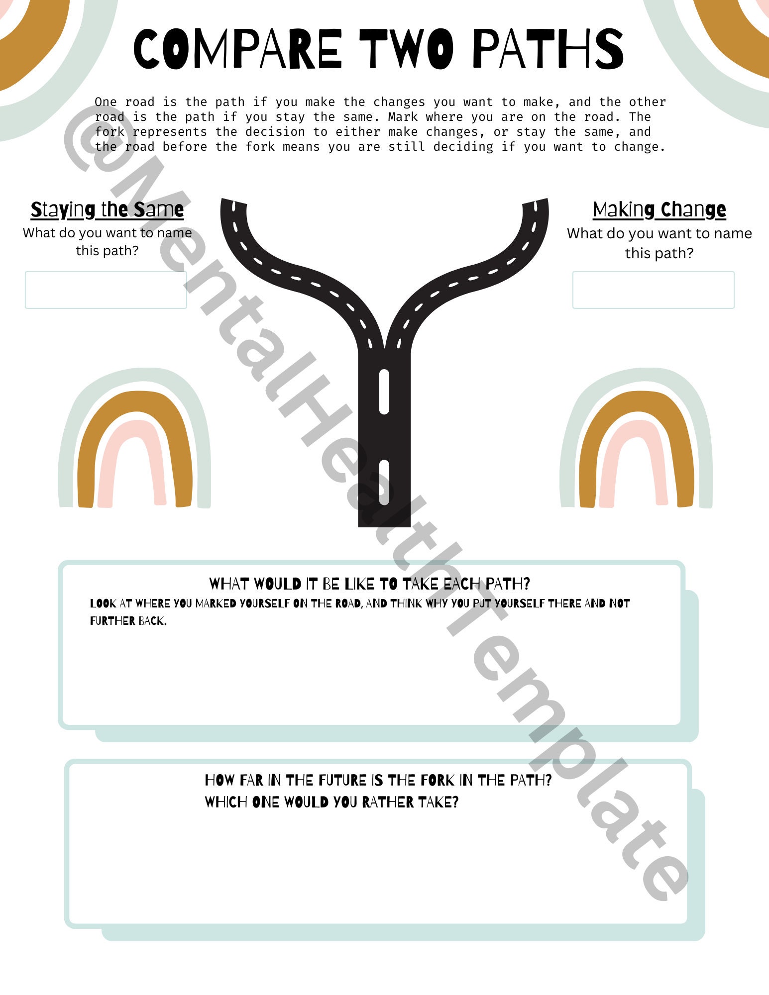 Motivational Interviewing Worksheet Bundle | BOHO Child MI Therapy ...