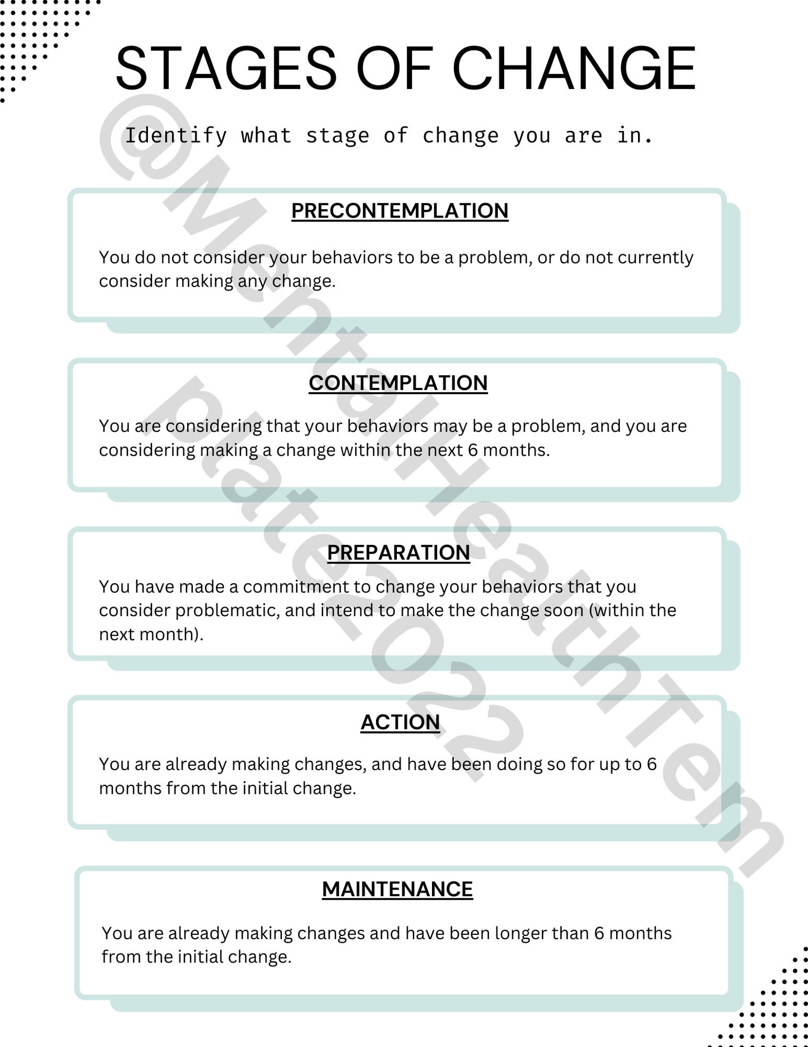 Motivational Interviewing Worksheet Bundle | Adult + Teen MI Therapy ...