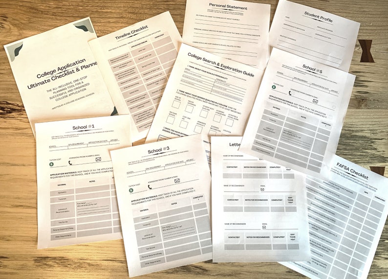 Ultimate College Application Planner and Checklist | Printable ...