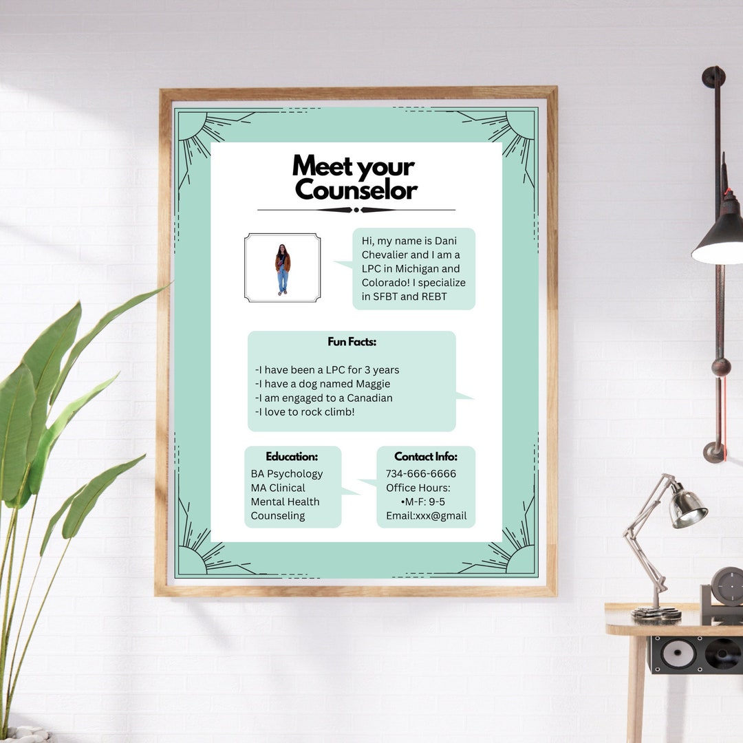 Meet Your Counselor Template: Editable Microsoft Word, Instant Download ...