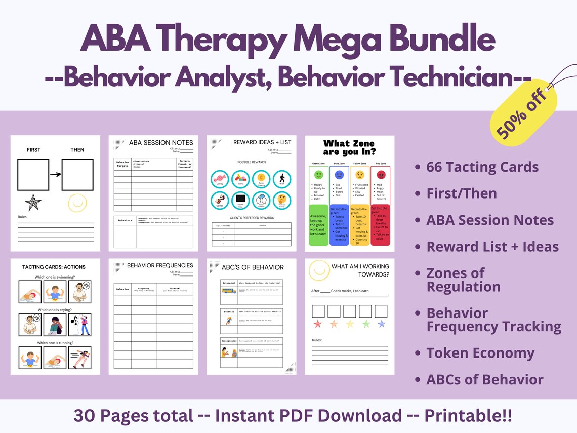 ABA Tacting Cards | 66 Flashcards for Aba Therapy Sessions, Behavior ...