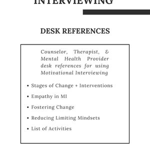 Motivational Interviewing Desk Reference | Clinical, Therapist, Mental ...