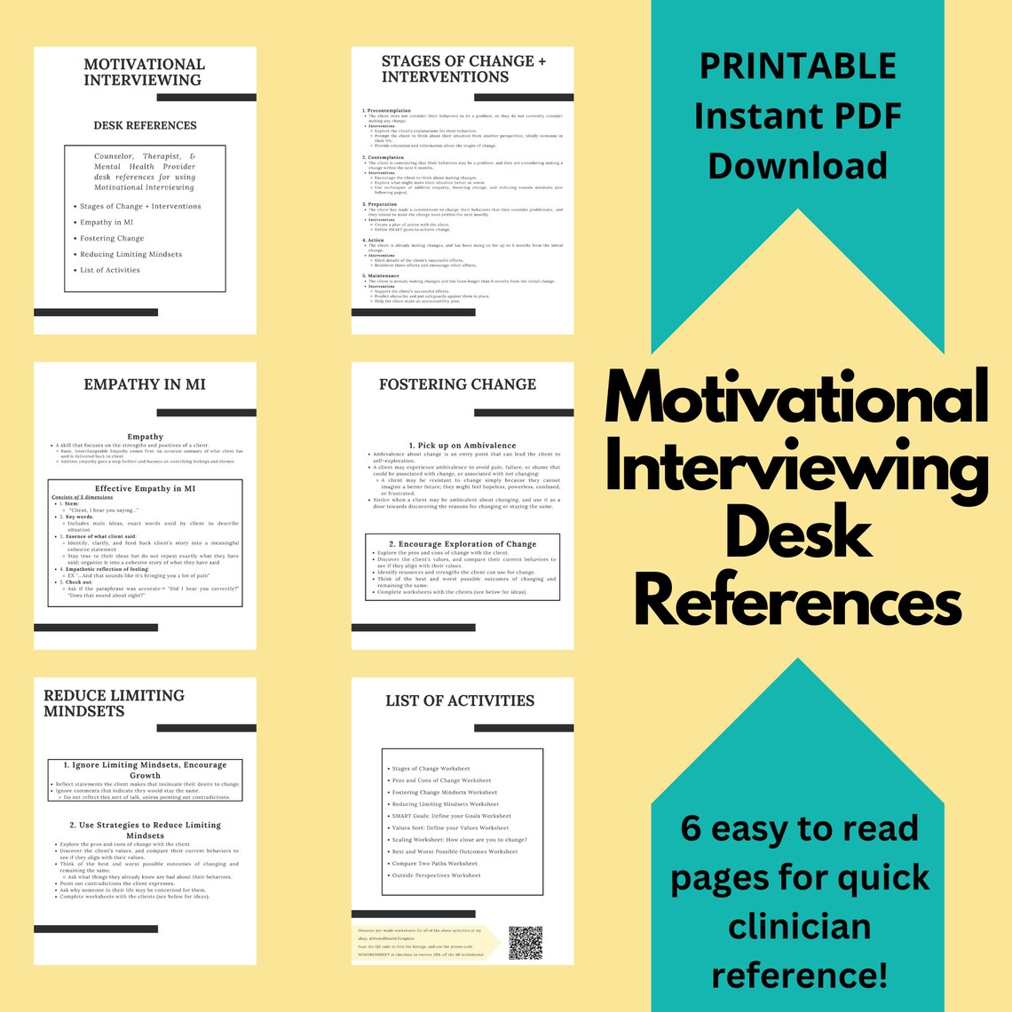 Motivational Interviewing Desk Reference | Clinical, Therapist, Mental ...