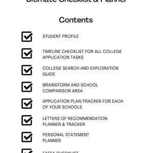 Ultimate College Application Planner and Checklist | Printable ...
