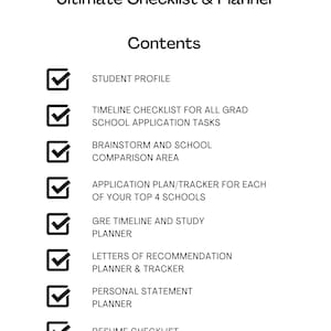 Ultimate Grad School Application Checklist and Planner | Printable ...
