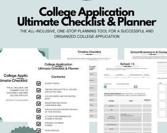 Ultimate Grad School Application Checklist and Planner Printable ...