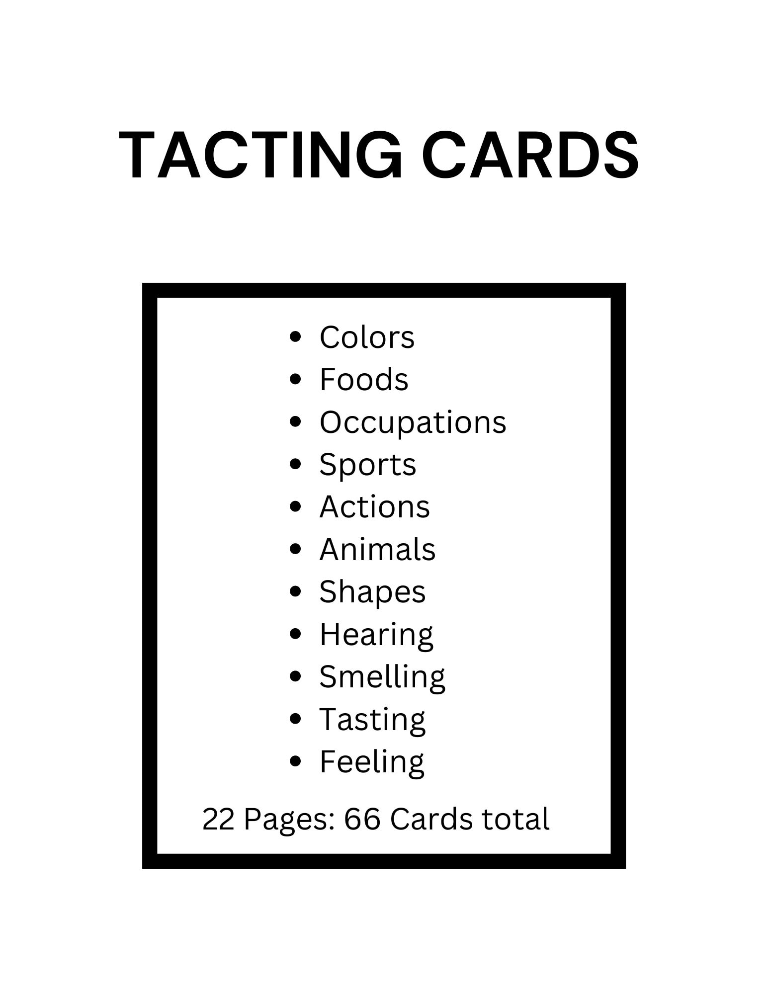 ABA Tacting Cards | 66 Flashcards for Aba Therapy Sessions, Behavior ...